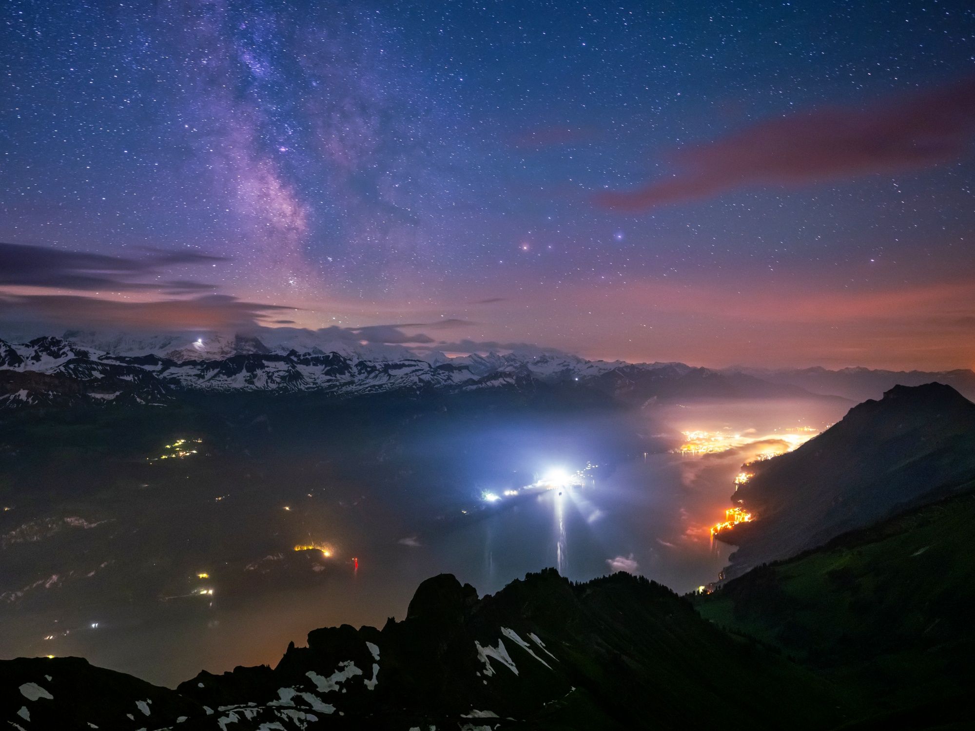 Viagem de lua-cheia ao Brienzer Rothorn com menu de três pratos