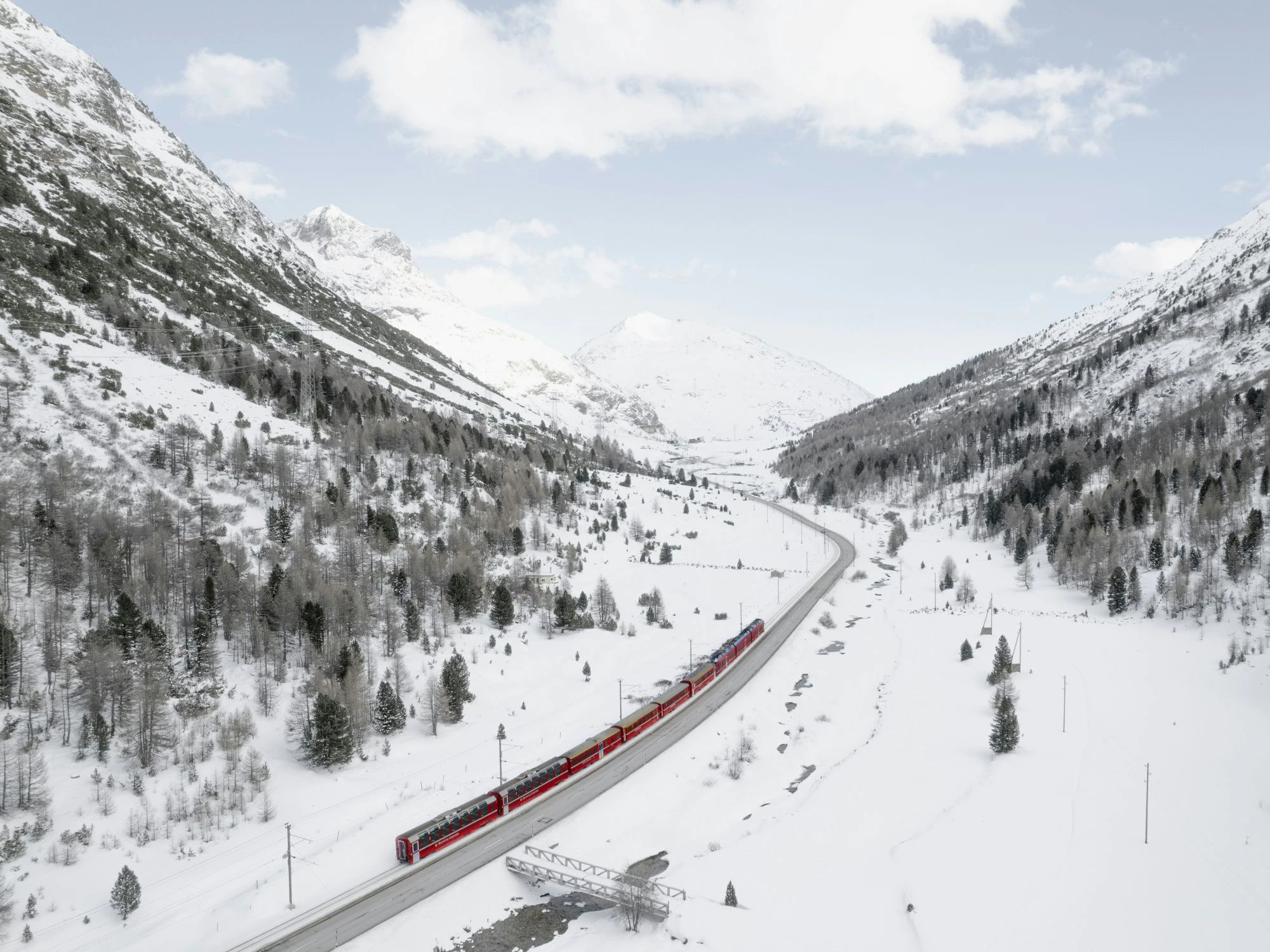 Bernina railway ticket route