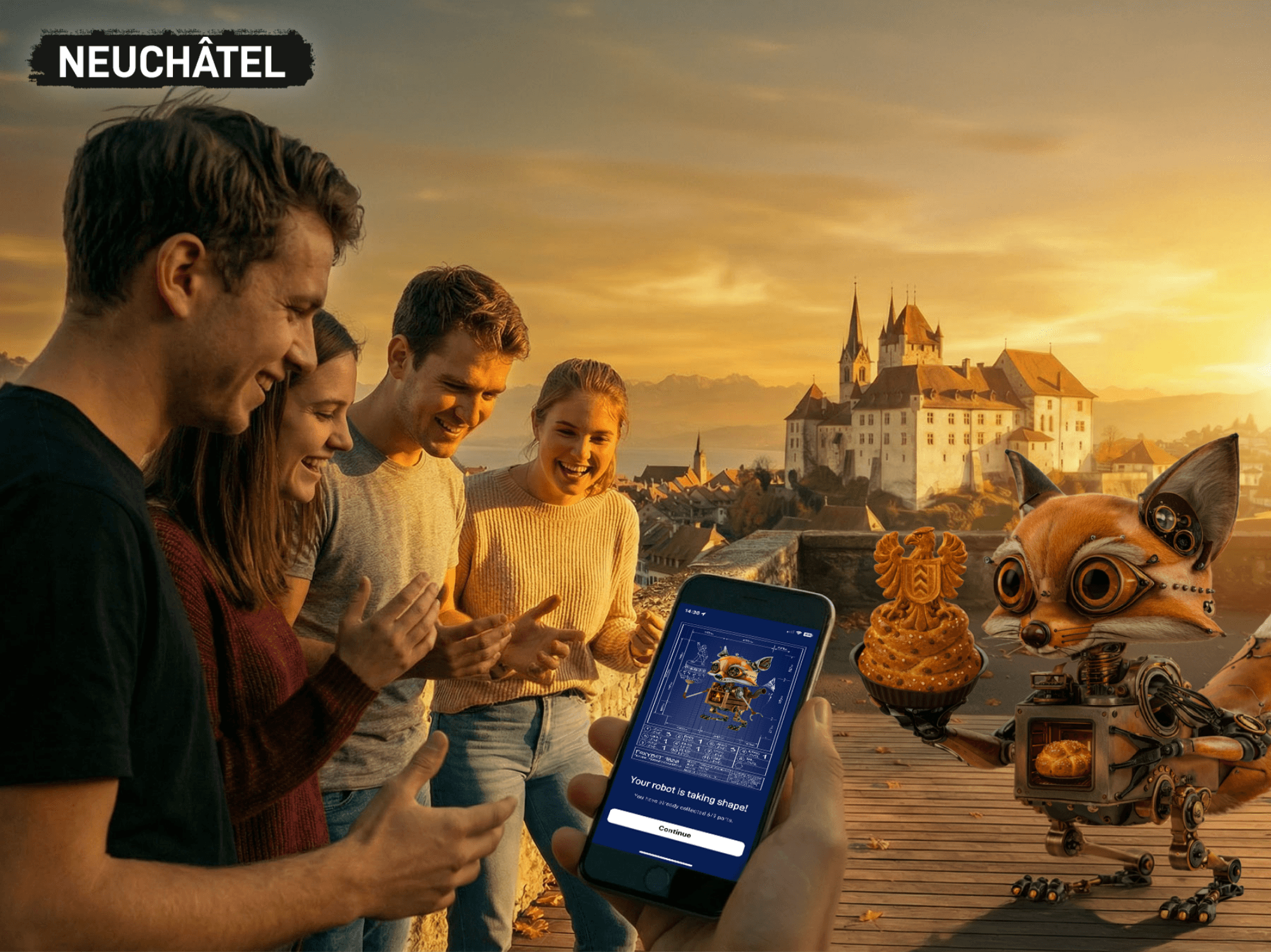Foxtrail GO Neuchâtel digital scavenger hunt