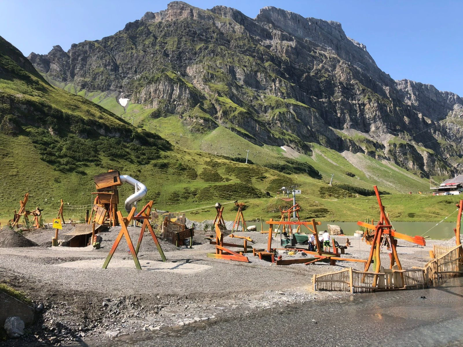 Trübsee - the mountain lake at the foot of Titlis