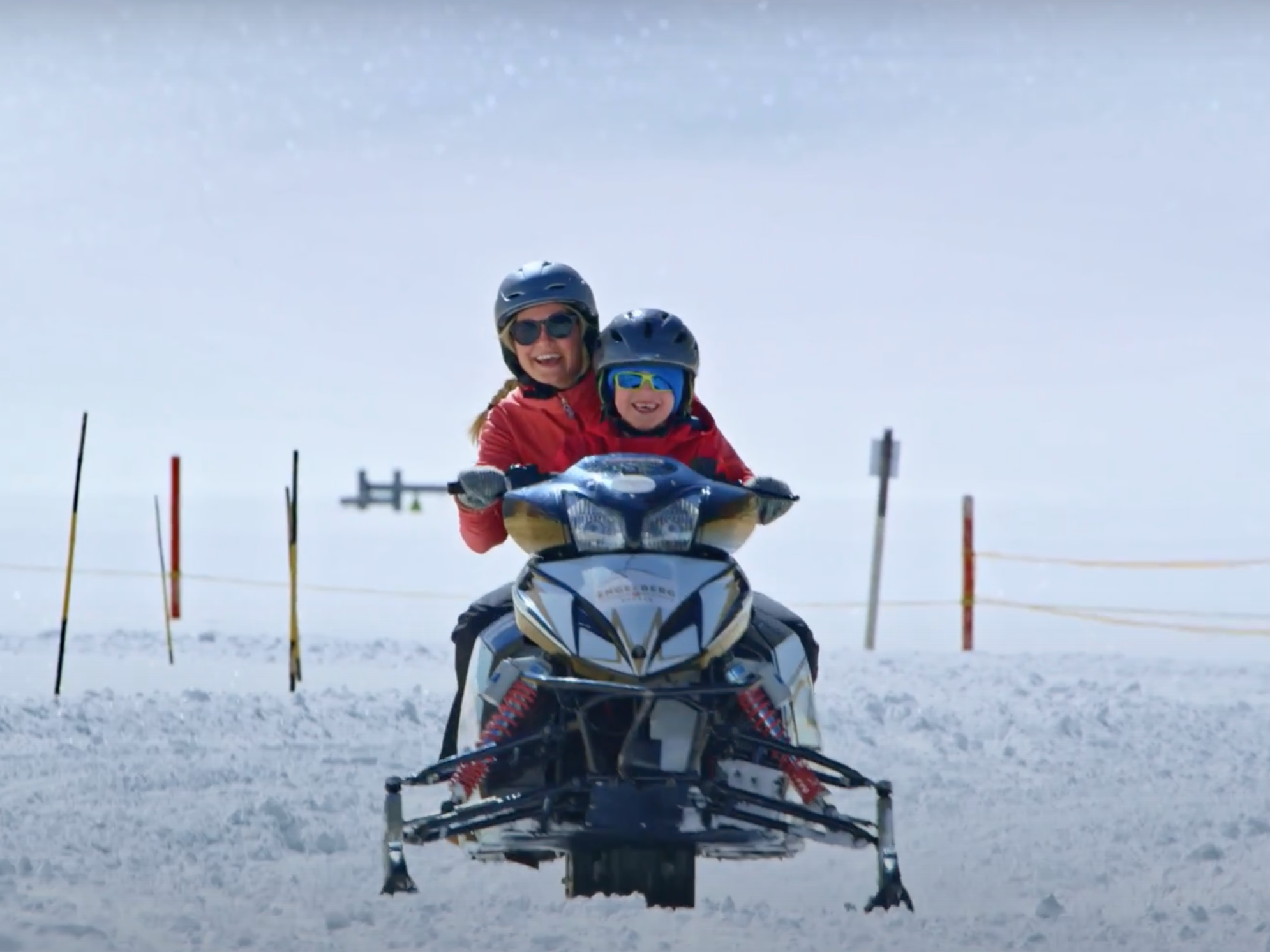 Snowmobile, Moonbike, and Bobsleigh riding in the SnowXpark Engelberg ...