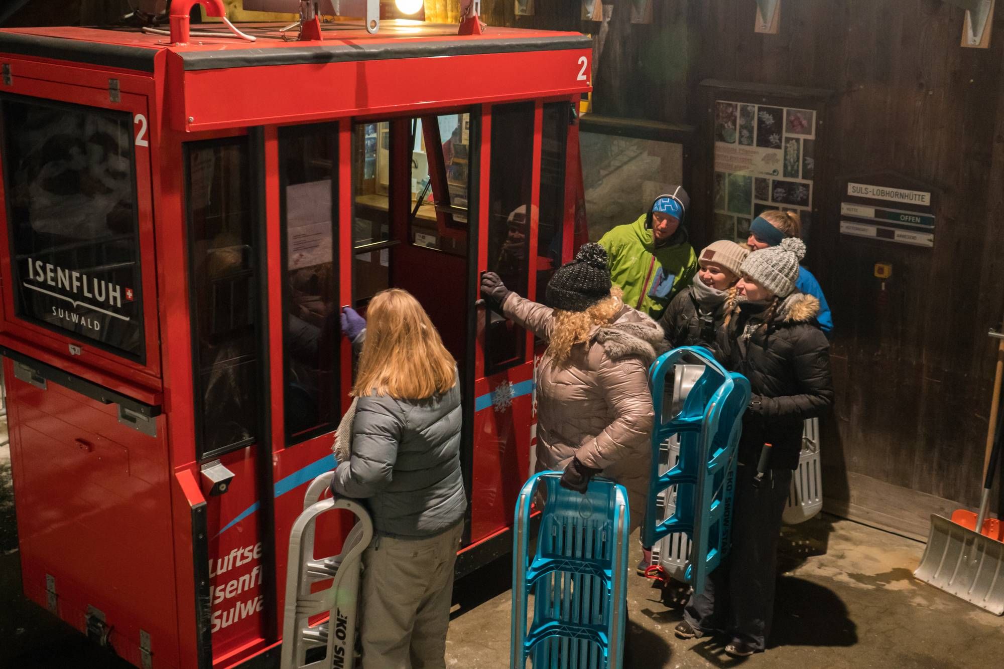 Night sledding guided tour from Interlaken
